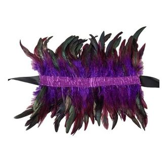 Generic &Eacute;charpe 2026 pour femme style gothique avec plumes Noir Accessoire de bal de fin dann&eacute;e, d&eacute;corations de costume, BK6., Taille unique