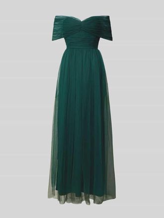 Lace & Beads Abendkleid mit Carmen-Ausschnitt