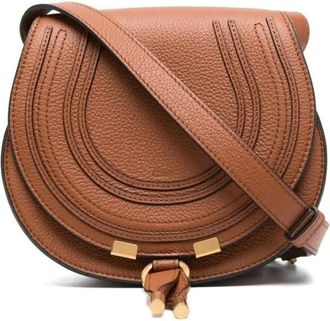 Chlo&eacute; Femme, Sacs, Brun, Taille: ONE Size Small Marcie Saddle Bag