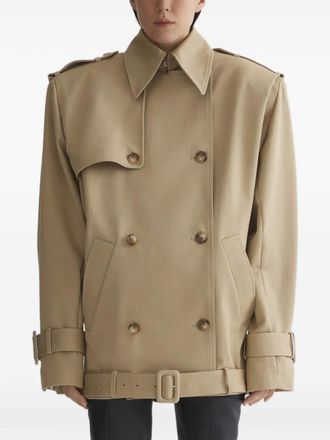 MUGLER Doppelreihige Jacke mit Schnalle - Nude