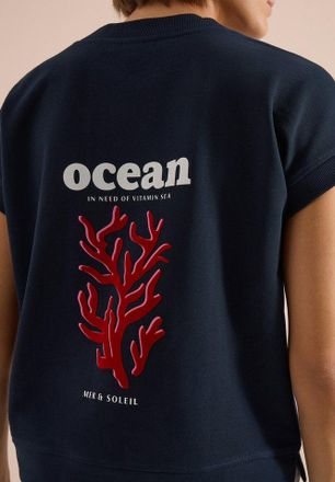 Cecil Sweatshirt Sommer-Sweatshirt mit Backprint