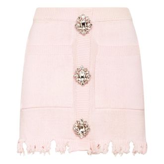 Philipp Plein Knit Mini Skirt Monogram - - Skirts - Damen - Rosa - L