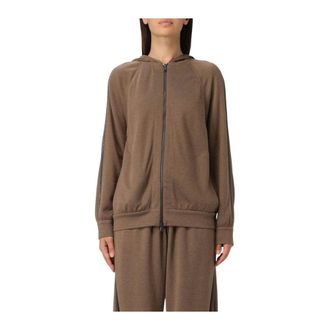 Brunello Cucinelli Femme, Sweatshirts et sweats &agrave; capuche, Brun, Taille: 40 FR SweaT-shirts