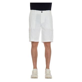 Eleventy Homme, Shorts, Blanc, Taille: W30 Short Blanc avec Fermeture Éclair et Bouton