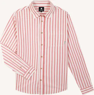 Faguo Chemise rouge & crème coton - SIGNY
