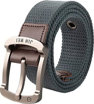 Generic Fccrian Ceinture ext&eacute;rieure unisexe en toile avec boucle &agrave; d&eacute;gagement rapide pour homme et adulte, ceinture dentra&icirc;nement douce pour homme, gris fonc&eacute;
