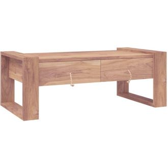 vidaXL Vidaxl - Table basse 110x60x40 cm Bois de teck massif