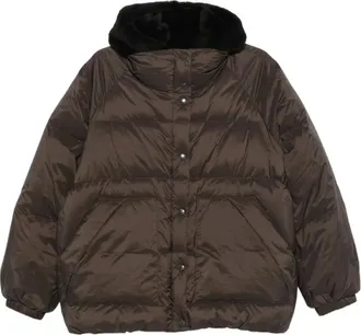 Yves Salomon Femme, Vestes, Brun, Taille: 36 FR Doudoune