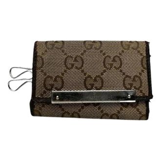Gucci Portefeuille en coton Pre-owned - Femme - Pre-owned - Beige - Taille: ONE Size