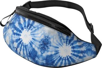 Generic Mode H&uuml;fttasche Marineblauer Batikdruck Bauchtasche H&uuml;fttasche Schultertaschen F&uuml;r Wandern Running Aktivit&auml;ten 14X35Cm