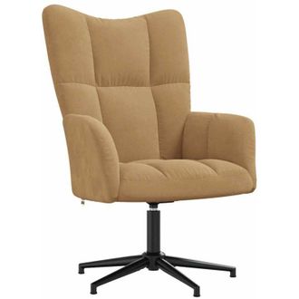 vidaXL Relaxsessel Braun Samt vidaXL