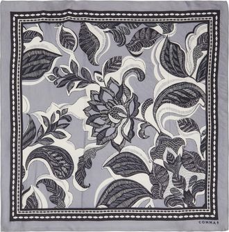 Comma Floral gemustertes Seidentuch