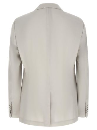 Dolce & Gabbana Mens Gray Virgin Wool Blazer Clothing