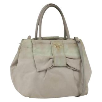 Prada Pre-owned Nylon Handtasche - - Pre-owned - Damen - Beige - ONE SIZE