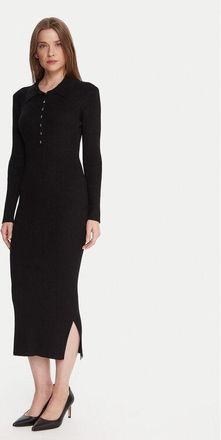 French Connection Strickkleid 71ZJB Schwarz Slim Fit