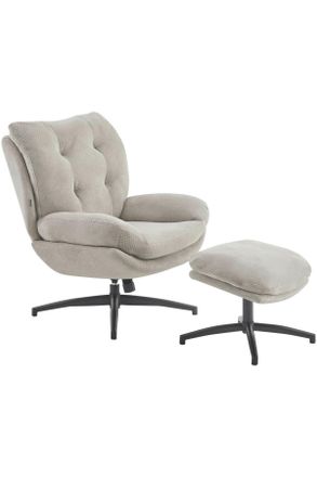 CARRYHOME Relaxsesselset, Schwarz, Taupe, Metall, Textil, 75x97x88 cm, Wohnzimmer, Sessel, Relaxsessel