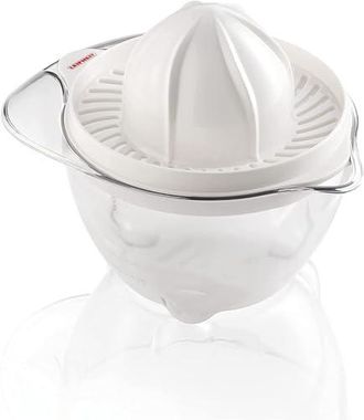 Leifheit Zitruspresse ComfortLine-Serie, Zitronenpresse aus hochwertigem Kunststoff, Saftpresse mit Auffangbeh&auml;lter 600ml, Messskala und Ausgie&szlig;er, Orangenpres
