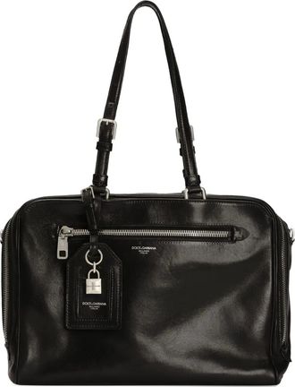 Dolce & Gabbana Kuriertasche mit Reißverschluss und Schnalle - Schwarz