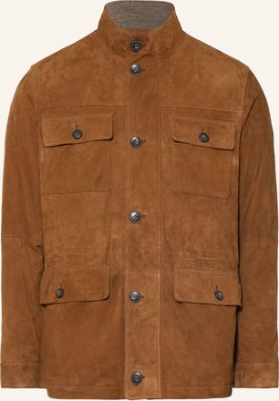 Hackett Fieldjacket Aus Leder braun