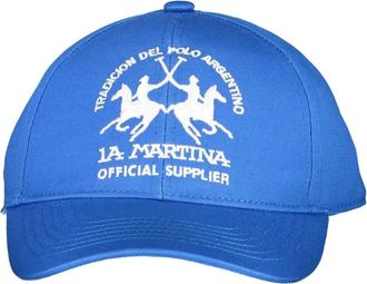 La Martina Bestickte Baumwoll-Visor-Kappe - - Accessories - Herren - Blau - ONE SIZE