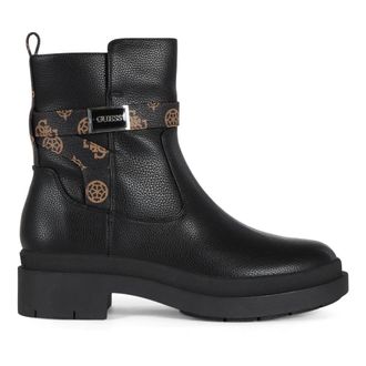 Guess Eco-Leder Stiefelette mit Logo-Plakette - - Shoes - Damen - Schwarzk - 37 EU