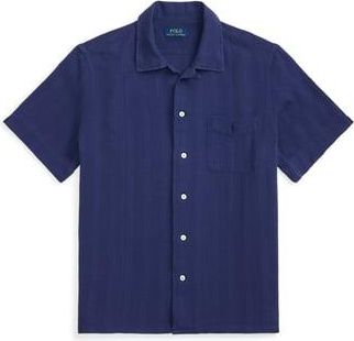 Polo Ralph Lauren Chemise manches courtes en coton &agrave; tissage natt&eacute;