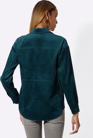 Cr&eacute;ation L Klassische Bluse Cord-Bluse Langarm