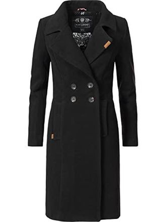 Navahoo Wooly Manteau dhiver Trench Style Parka pour Femme Noir XL