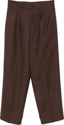 Costumein Checked Button-tab Trousers