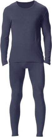 Generic Ensemble de sous-v&ecirc;tements thermiques pour homme, couche de base doubl&eacute;e en polaire, t-shirt &agrave; manches longues et pantalon skinny pour temps froid, v&ecirc;