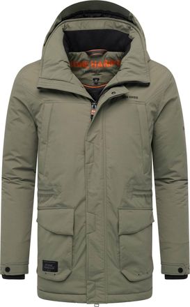 Stone Harbor Herren Parka Wadiim mit Kapuze & Zwei-Wege-Rei&szlig;verschluss