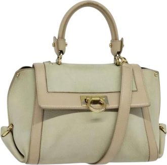 Ferragamo Pre-owned Cuir sacs-main - Femme - Pre-owned - Beige - Taille: ONE Size
