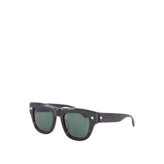 Alexander McQueen Schildpattquadrat-Sonnenbrille - - Accessories - Herren - Schwarzk - ONE SIZE
