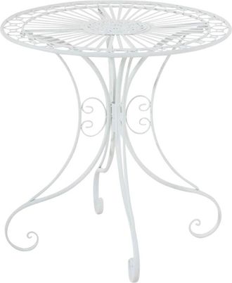 Clp Table de jardin orn&eacute;e de d&eacute;tails &eacute;l&eacute;gants et de minuscules jambes diff&eacute;rentes couleurs colore : Blanc