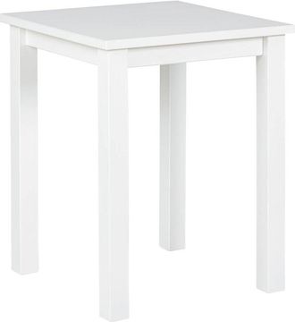 Altobuy FLIX - Table dAppoint Carr&eacute;e Bois Massif Vernis Blanc