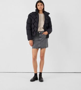 Jott Doudoune Grand Froid puffer tress&eacute;e Noir Alya - Taille XL