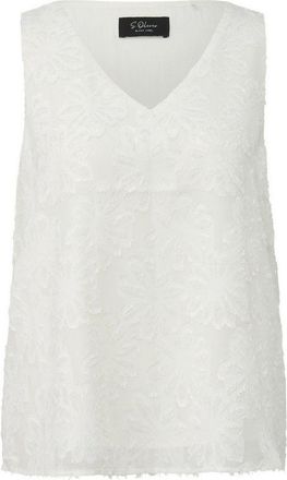 s.Oliver Blusentop Bluse &Auml;rmelloses Chiffon-Top mit V-Ausschnitt und floralem Muster