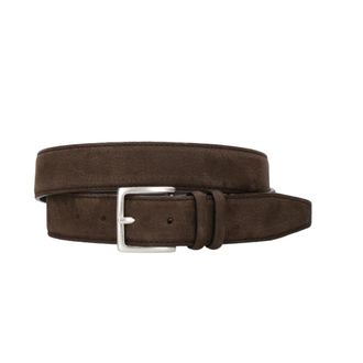 Orciani Brauner Lederg&uuml;rtel mit silberner Schnalle - - Accessories - Herren - Braun - 95 CM