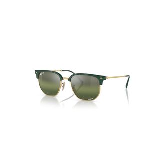 Ray-Ban New Clubmaster Polarized+ Lenses Sonnenbrillen Gold Fassung Gr&uuml;n Glas Polarisiert 51-20