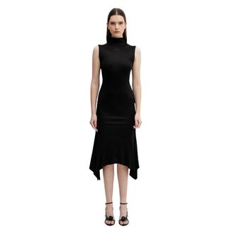 Off-white Midi Strickkleid - - Dresses - Damen - Schwarzk - S