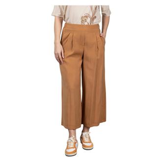 Ferrante Femme, Pantalons, Brun, Taille: 40 FR Wide Pantalons