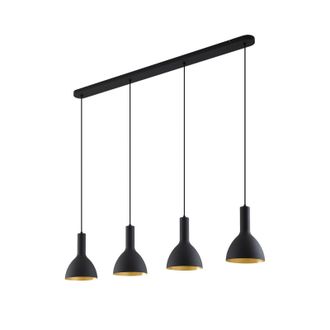 Arcchio Pendelleuchte Cosmina (Modern) in Schwarz aus Metall (4 flammig, E27) - Deckenlampe Esstischlampe H&auml;ngelampe H&auml;ngeleuchte K&uuml;chenleuchte