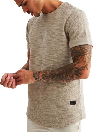 LEIF NELSON T-Shirt Herren Sommer Rundhals-Ausschnitt (Grau, Größe S), Regular Fit Herren-T-Shirt 100% Baumwolle, Casual Basic Männer T-Shirt Kurzarm
