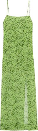 Ganni Kleid mit Blumen-Print - Gr&uuml;n