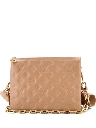 Louis Vuitton Coussin Bag Monogram Embossed Lambskin PM crossbody bag - Tons neutres