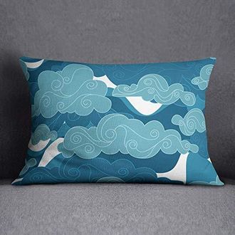 Questo Casa Dekorativer Kissenbezug, Kissenbezug, Heimdekoration, für Sofa, Café, Größe: 35 x 50 cm, entworfen und hergestellt in der Türkiye