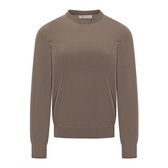 Brunello Cucinelli Homme, Pulls, Brun, Taille: 2XL Pull ras du cou