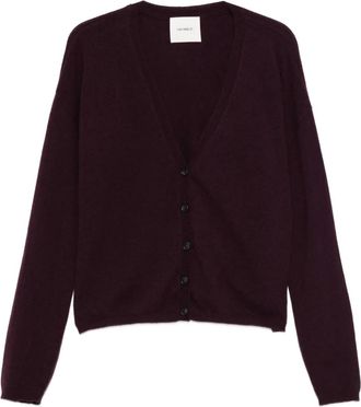 Lisa Yang Kaschmircardigan mit V-Ausschnitt - Violett