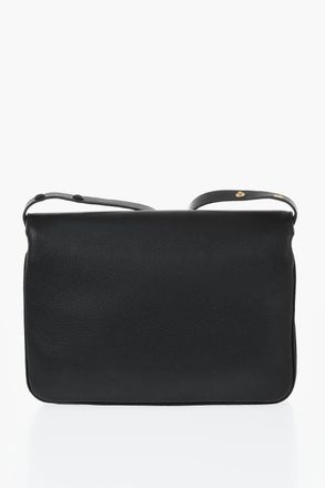 IL BISONTE Solid-Color Hammered Leather Clutch Il Bisonte