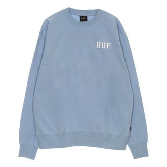 HUF Huf, Homme, Sweatshirts et sweats &agrave; capuche, Bleu, Taille: L Pulls &agrave; col rond